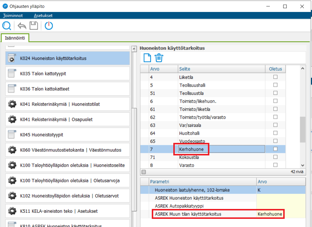 Huoneistotietojärjestelmä ja osakeluettelon siirto